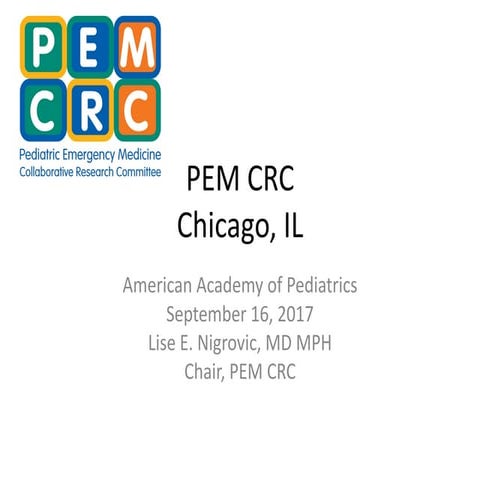 PEM CRC presentation @ AAP NCE 2017.09.16