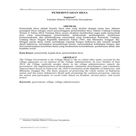 Pemerintahan desa, pengertian desa. manajemen desadocx | PDF