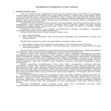 Pemikiran pemikiran para tokoh | DOCX