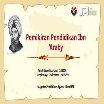 BAGAIMANA PEMIKIRAN PENDIDIKAN MENURUT IBN ARABY.pptx