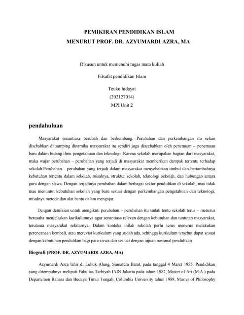 Pemikiran Pendidikan Islam Imam Suprayogo.pptx