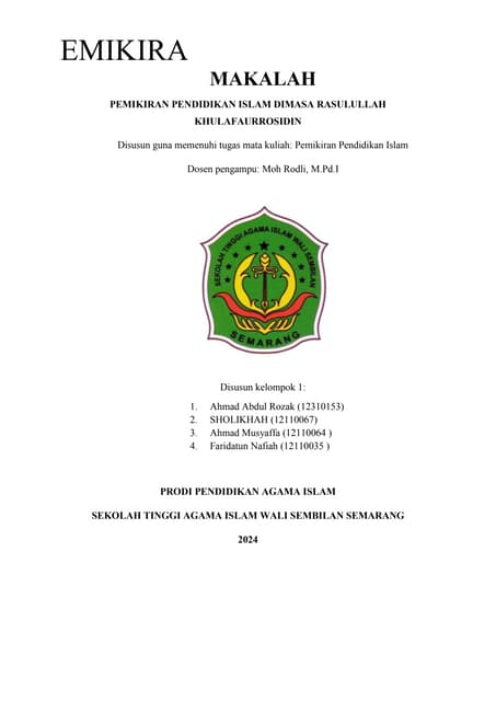 Pendidikan Islam pada masa Rasulullah ( kelompok 3).pptx