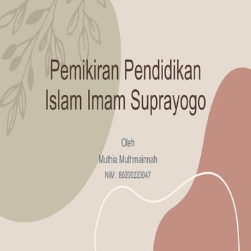 Pemikiran Pendidikan Islam Imam Suprayogo.pptx