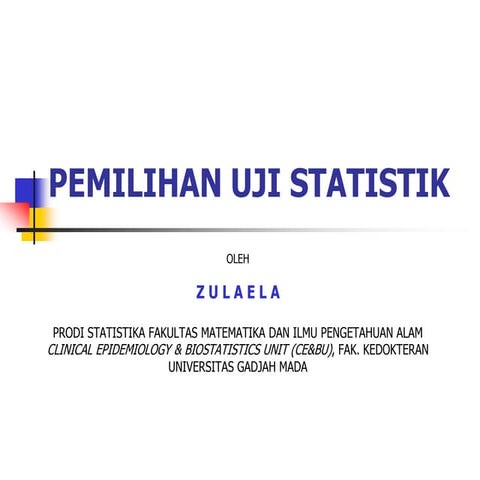 Pemilihan uji statistik | PDF
