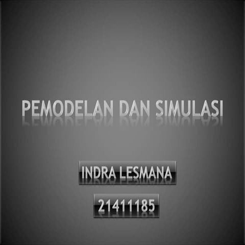 Pemodelan dan simulasi | PPTX