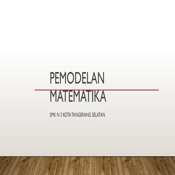 Pemodelan matematika Sistem Persamaan Linier.pptx