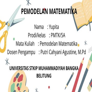Pemodelan matematika(1) | PPTX