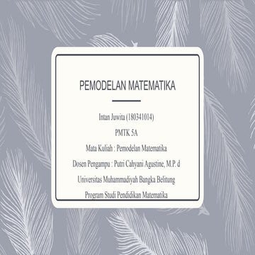 Pemodelan Matematika | PPTX