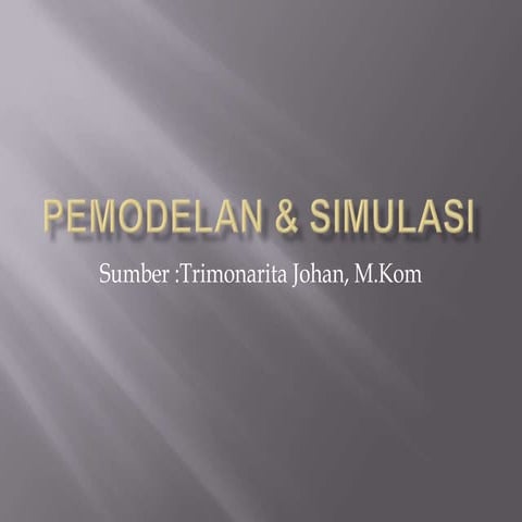 Pemodelan & simulasi | PPTX