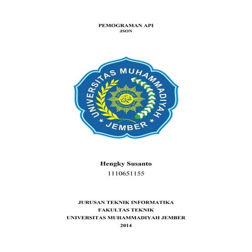 Pemograman api json | DOCX