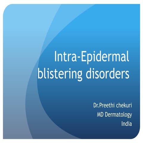 Pemphigus - intra epidermal blistering disorders | PPTX