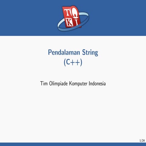 CPP Pendalaman String | PPT
