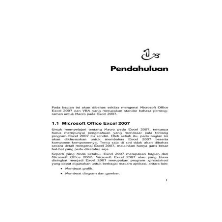 Pemrograman makro vba excel 2007 | PDF