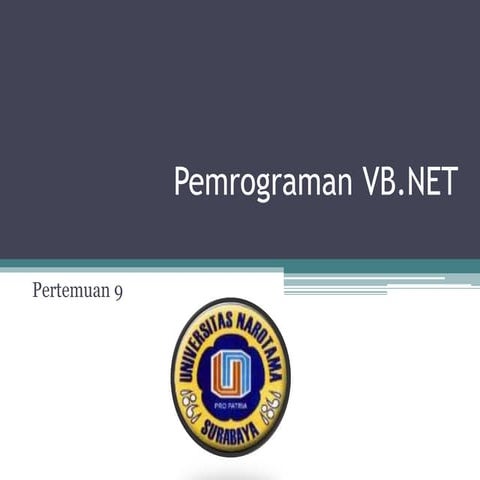 Pemrograman vb pertemuan8 | PDF