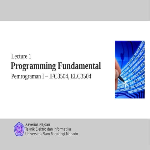 Dasar pemrograman | PDF