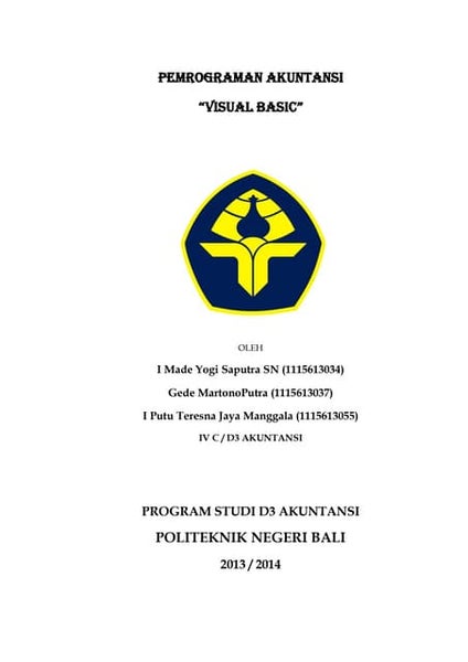 Pemrogaman Visual Basic.NET (Modul 2) | PDF Pemrogaman Visual Basic.NET (Modul 2) | PDF