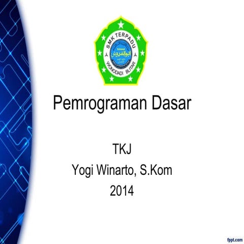 Pemrograman dasar | PPTX