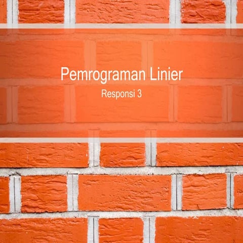 Pemrograman linier | PPTX | Gasoline Prices | Economy
