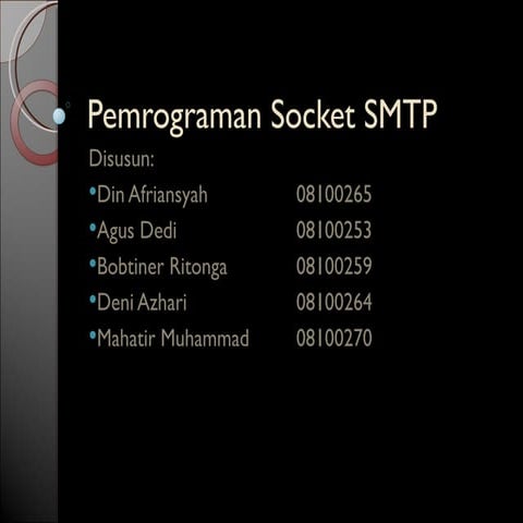 Pemrograman Socket SMTP | PPT