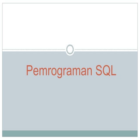 Pemrograman sql | PPTX
