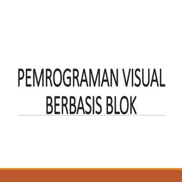 APLIKASI PEMROGRAMAN BERBASIS BLOK SMP 9 | PPTX