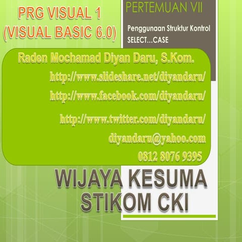 Pemrograman visual 1 materi 7 | PPT