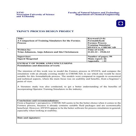 Fluid Packages used in Aspen HYSYS for Chemical Engineers | PPT
