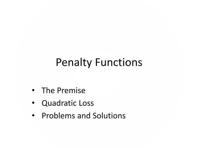 Penalty functions | PDF Penalty functions | PDF