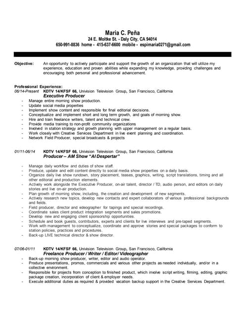 Radio on air talent CV template | PDF