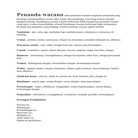 Penanda wacana | PDF