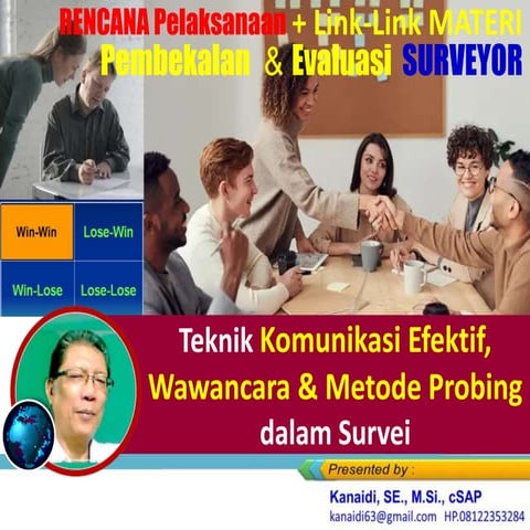 RENCANA Pelaksanaan + Link2 MATERI _"Sharing Knowledge _Teknik SURVEI ...