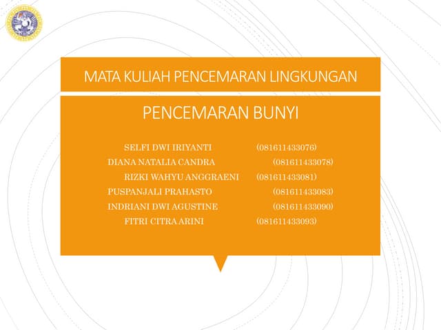 kebisingan di tempat kerja | PPTX