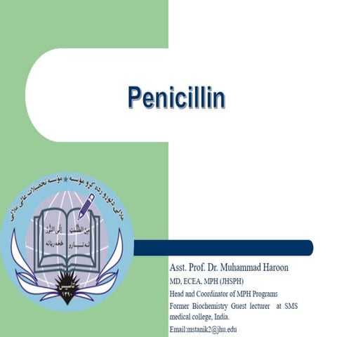 Penicillin Antibiotics - Pharmacology | PDF