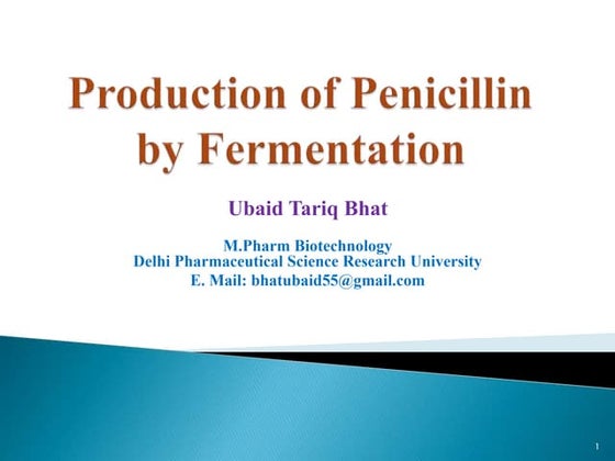Penicillin production | PPTX