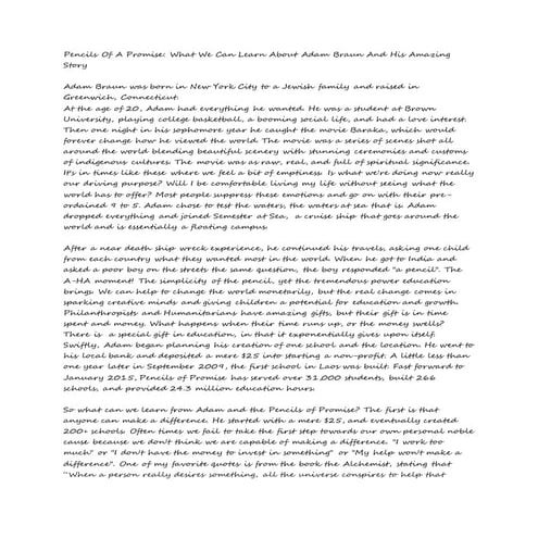 Pencils of a promise | DOCX