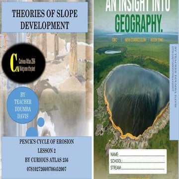 Cycle of erosion, davis and penk | PPTX