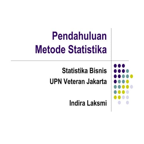 Pendahuluan: Metode Statistika | PDF