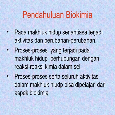 Pendahuluan biokimia | PPT