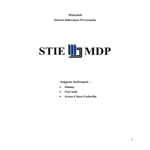 sistem informasi personalia | DOCX