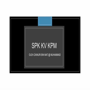 PENDEDAHAN SPK KV KPM AKREDITASI MQA DAN MBOT | PPTX