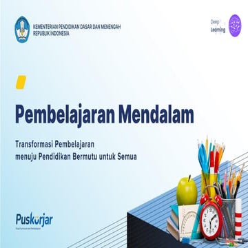 Pendekatan Deep Learning Dalam Pembelajaran Pdf