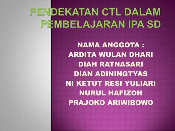 Pembelajaran ipa sd | PPTX