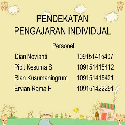 Pendekatan pengajaran individual | PPTX