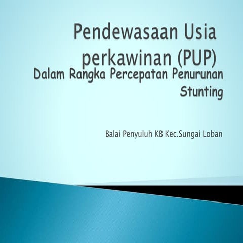 Pendewasaan Usia Perkawinan (PUP) | PPSX