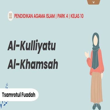 PAI Kelas 10 SMA - Al-Kulliyat Al-Khamsah (Lima Prinsip Dasar Hukum ...