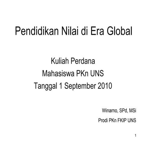 Pendidikan nilai | PPT