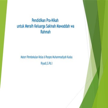 Pendidikan Pra-Nikah.pptx panduan sebelum menikah | PPTX