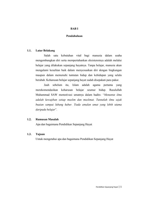 Presentation hp pembelajaran sepanjang hayat | PPT