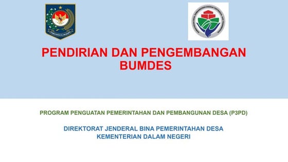 MATERI PELATIHAN BUMDES PP 11 DAN PERMENDES 3.pptx