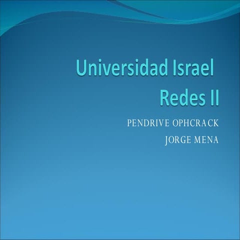 Pendrive Ophcrack | PPT